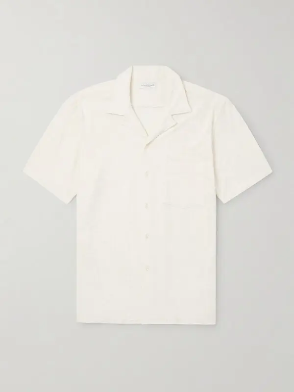 Richard James Camp-collar Cotton-terry Shirt
