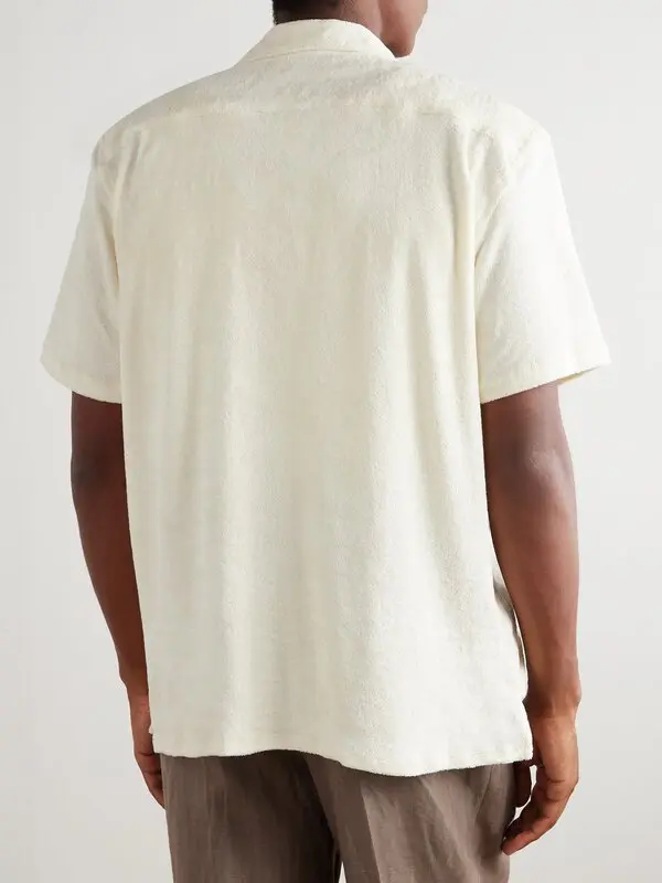 Richard James Camp-collar Cotton-terry Shirt