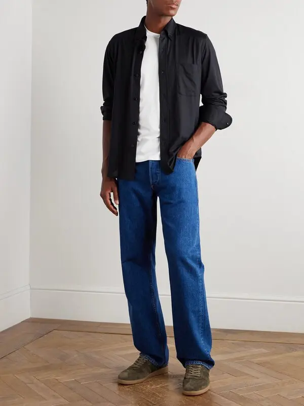 TOM FORD Slim-fit Lyocell And Cotton-blend Jersey T-shirt - White