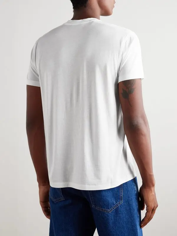 TOM FORD Slim-fit Lyocell And Cotton-blend Jersey T-shirt - White