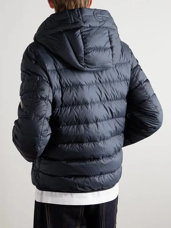 Moncler Najan Logo-appliquéd Hooded Down Jacket - Blue