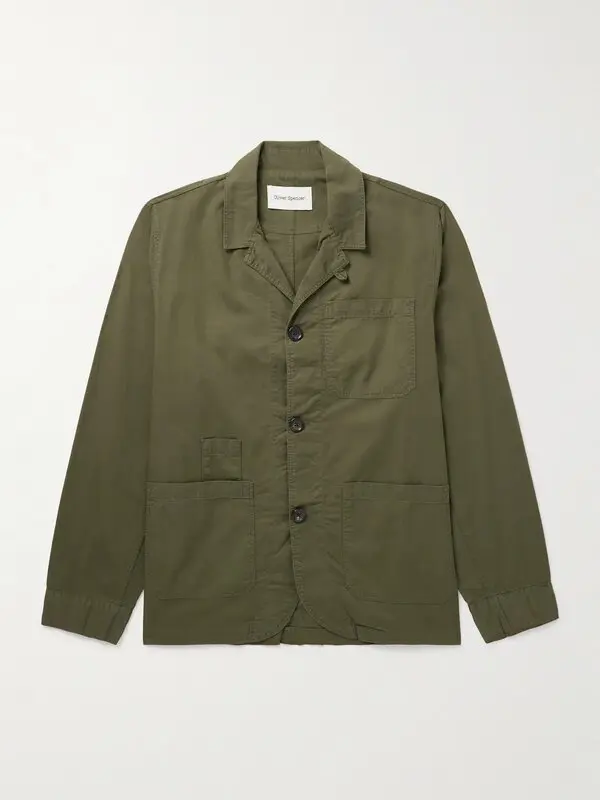 Oliver Peoples Bradwell Cotton-twill Jacket - Green