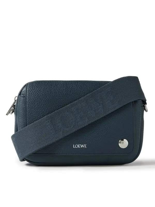Loewe Full-grain Leather Messenger Bag - Blue