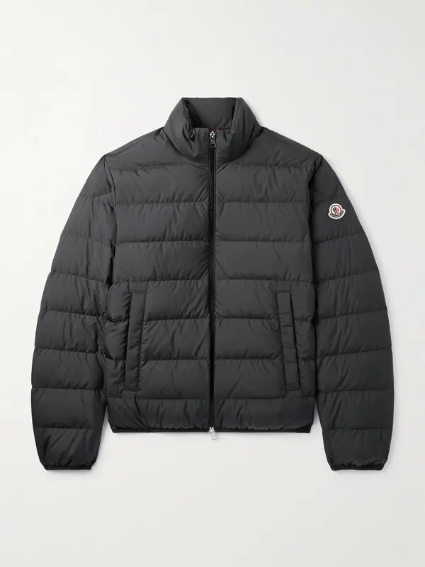 Moncler Logo-appliquéd Quilted Shell Down Jacket - Black