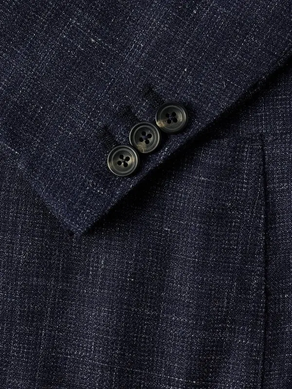 J. MUESER Slim-fit Linen, Virgin Wool And Silk-blend Blazer