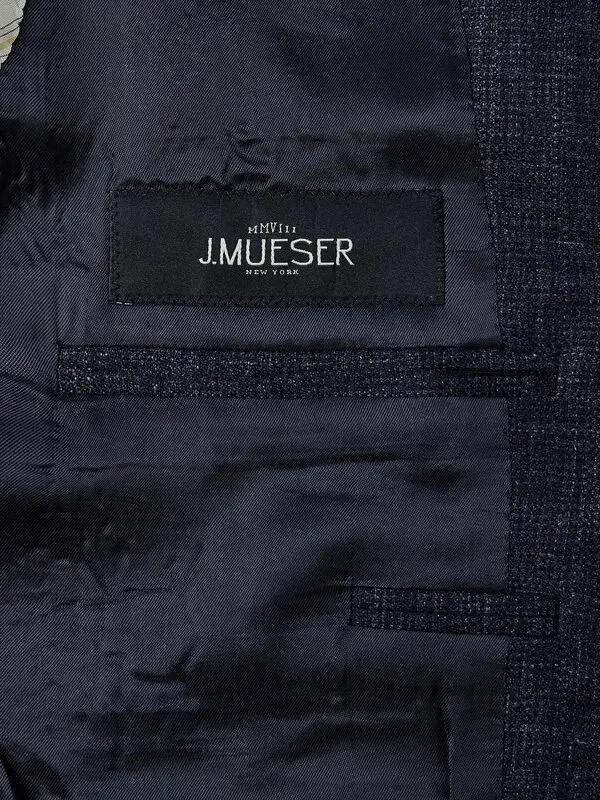 J. MUESER Slim-fit Linen, Virgin Wool And Silk-blend Blazer