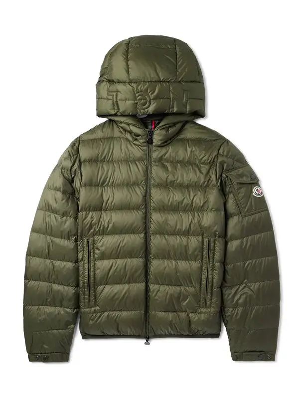Moncler Najan Logo-AppliquéD Quilted Shell Hooded Down Jacket
