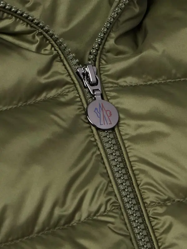 Moncler Najan Logo-appliquéd Quilted Shell Hooded Down Jacket - Green