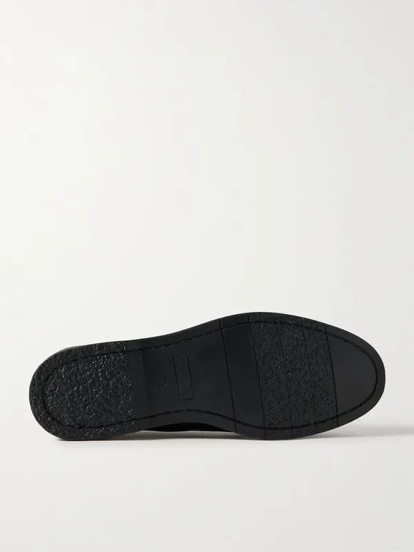 George Cleverley Devon Full-grain Deerskin Boat Shoes