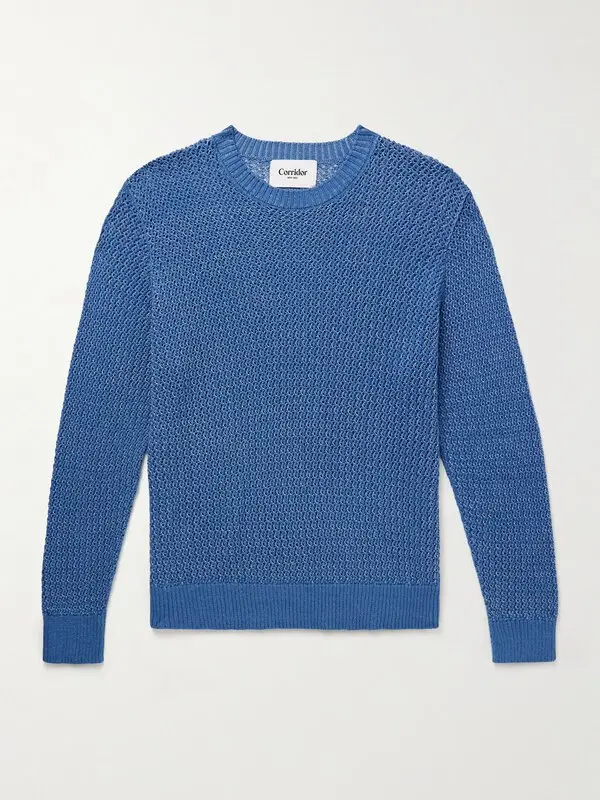 CORRIDOR Open-knit Pima Cotton Sweater