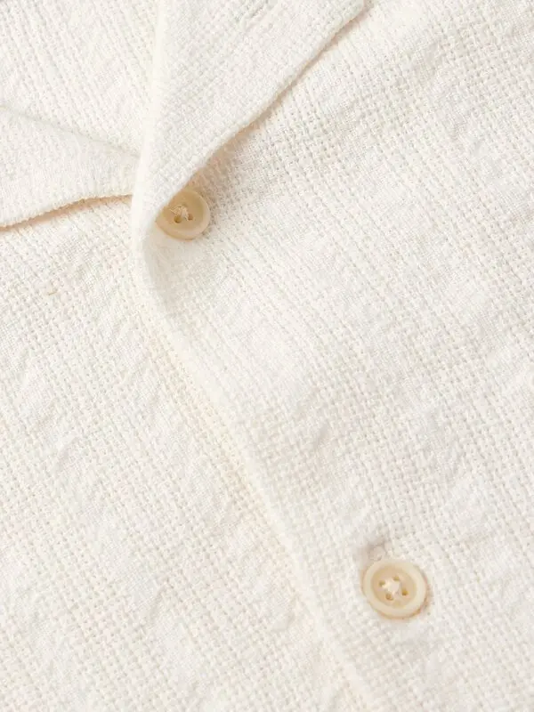CORRIDOR Convertible-collar Striped Cotton Shirt