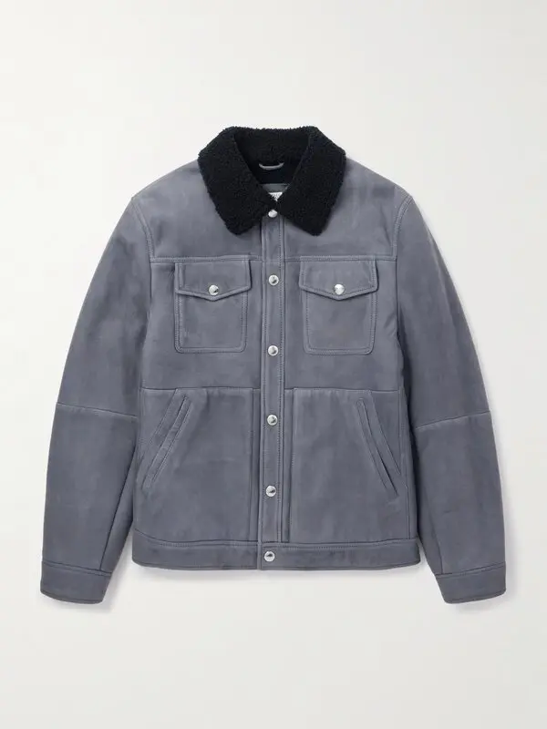 Brunello Cucinelli Shearling Jacket - Blue