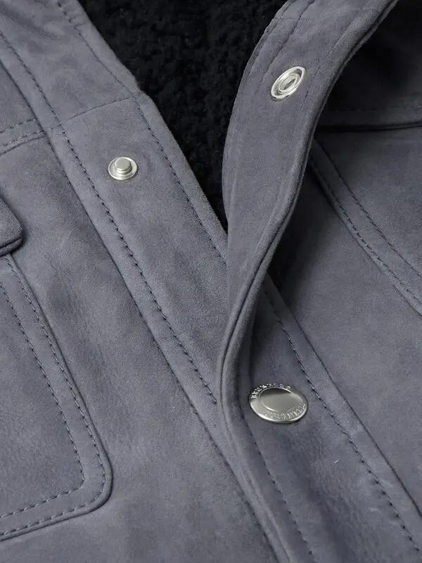 Brunello Cucinelli Shearling Jacket - Blue