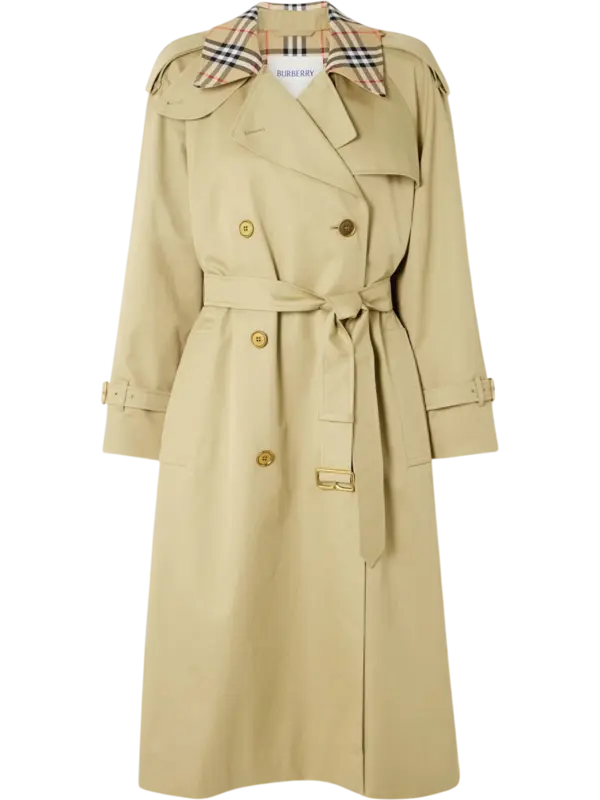 Burberry - Castleford Checked Cotton-Gabardine Trench Coat