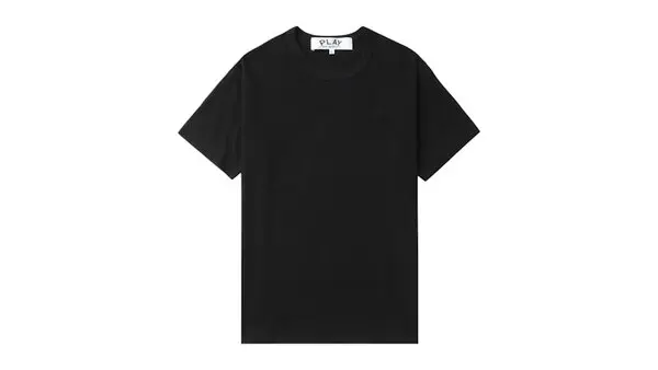 Play Comme Des Garcon Heart Emblem Tee Shirt - Black