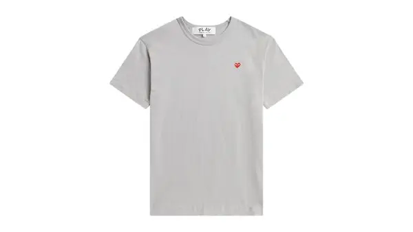Play Comme Des Garcon Heart Logo Tee - Grey