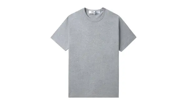 Play Comme Des Garcon Heart Emblem Tee - Grey/red
