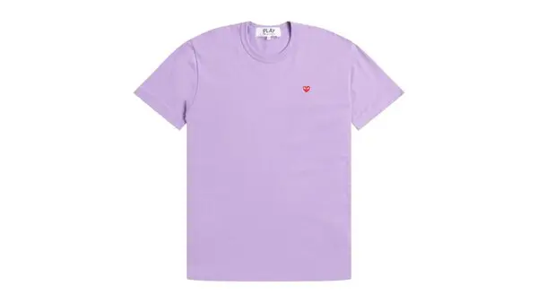 Play Comme Des Garcon Heart Logo Tee Shirt - Purple