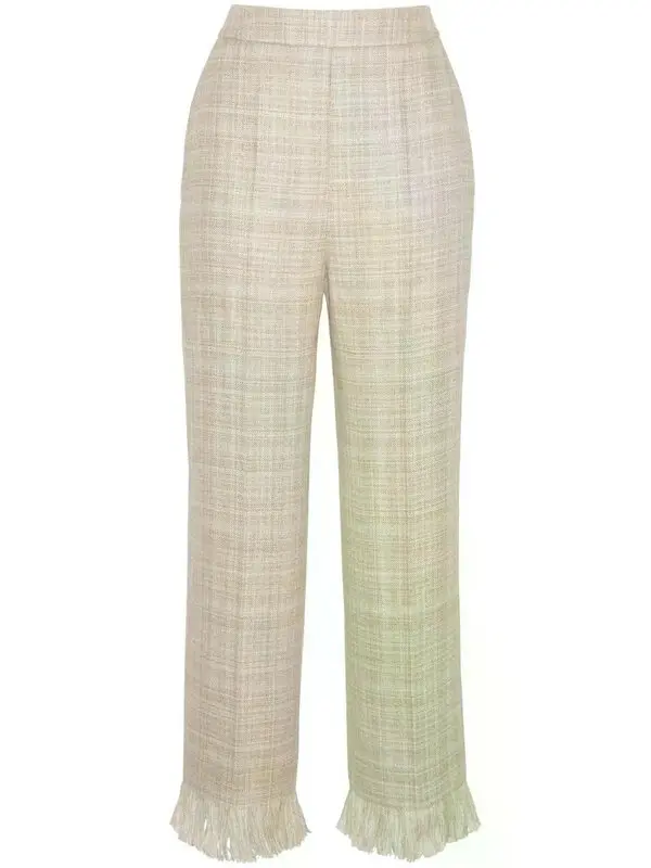 Adam Lippes Fringed Linen Trousers