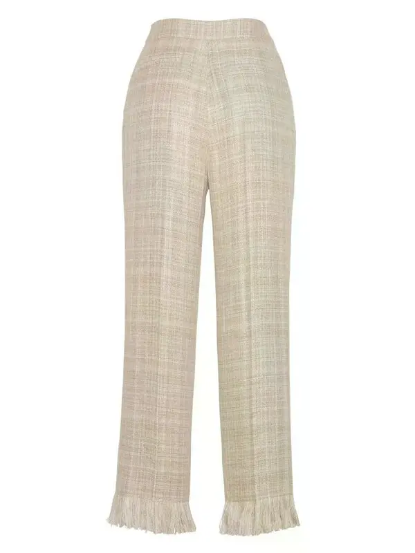 Adam Lippes Fringed Linen Trousers