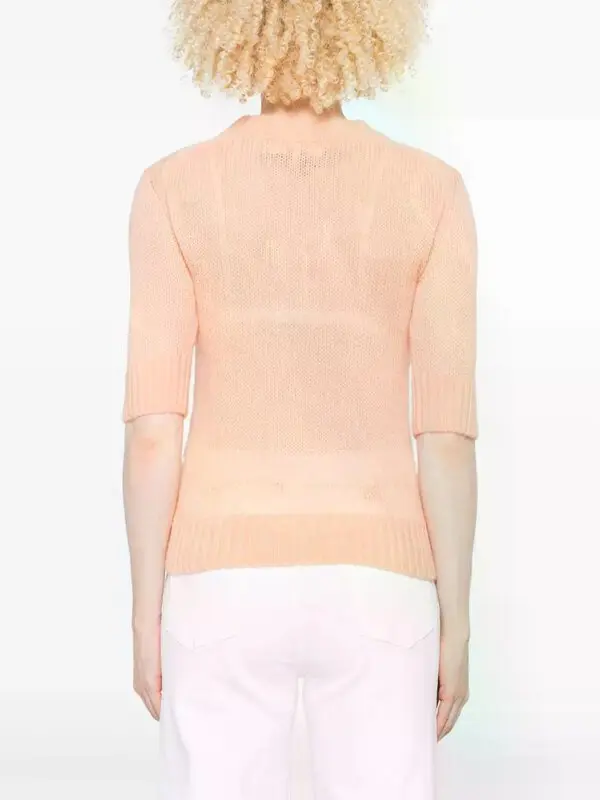 Chloé Embroidered-logo Top - Pink