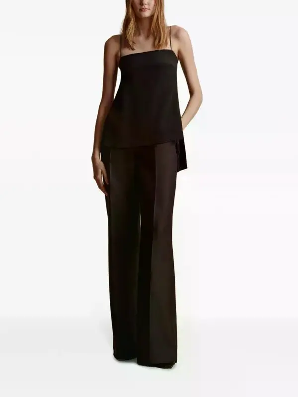 Adam Lippes Fringed Silk Vest Top