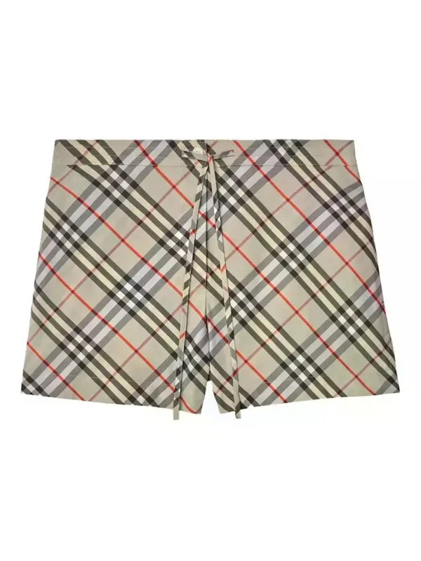 Burberry Checked Cotton Shorts