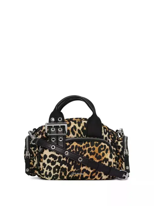 GANNI Leopard-print Tote Bag