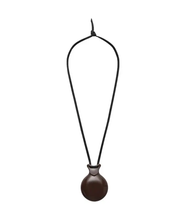 LEMAIRE Castanet Miror Necklace - Brown