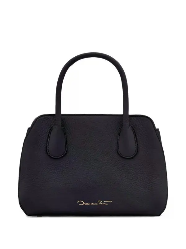 Oscar De La Renta Mini Ivy Leather Tote Bag