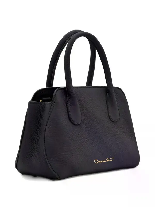 Oscar De La Renta Mini Ivy Leather Tote Bag