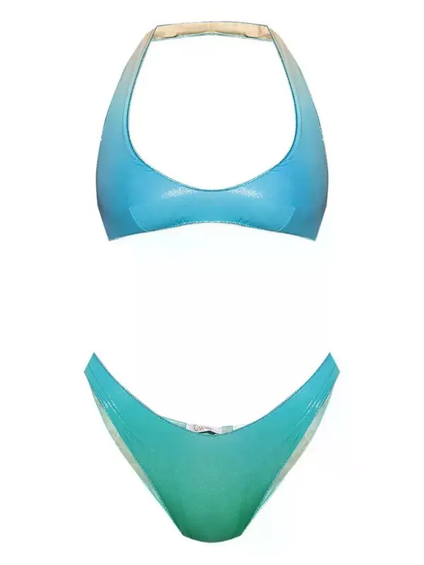 Oseree Colour-block Bikini - Blue
