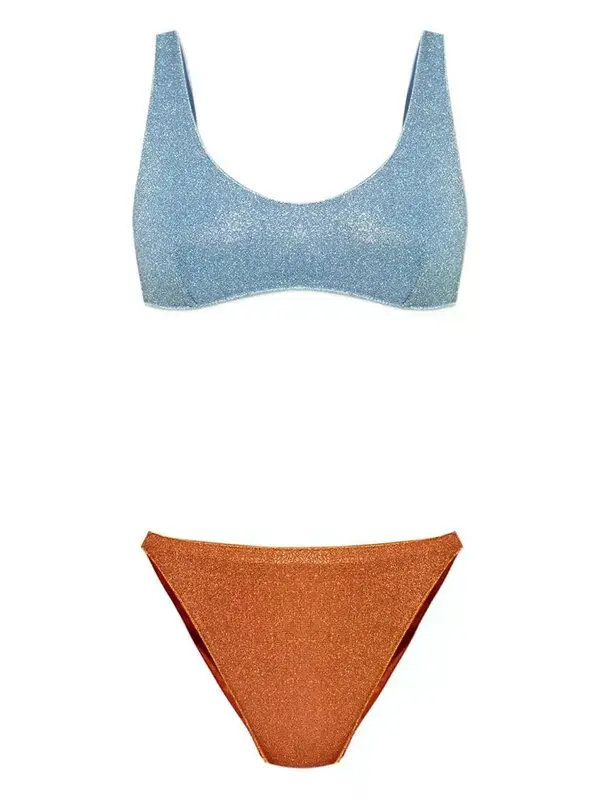 Oseree Sparkling Two-tone Bikini - Blue