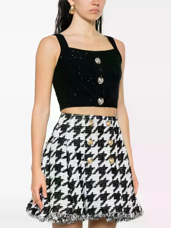Balmain Textured Cropped Top