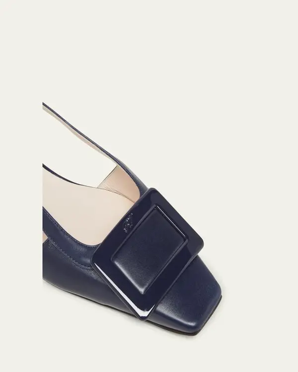 ROGER VIVIER Belle Vivier Kitten-heel Slingback Pumps