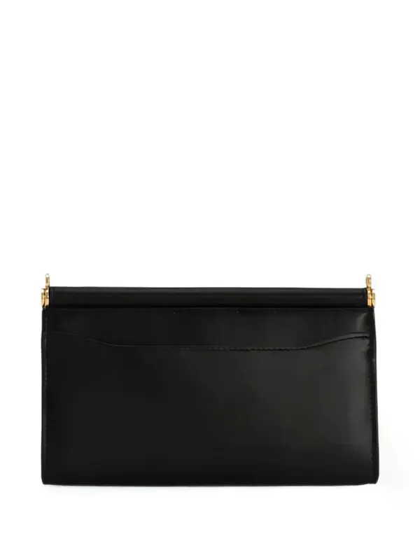 Dolce & Gabbana Plongé Calfskin Phone Bag With Gold Tone Hardware - Black