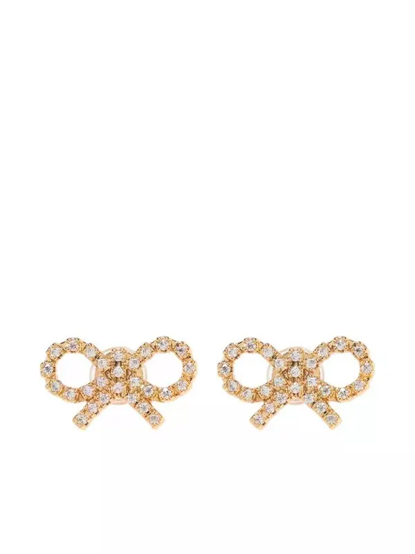 SELF-PORTRAIT Bow-shaped Stud Earrings - Gold
