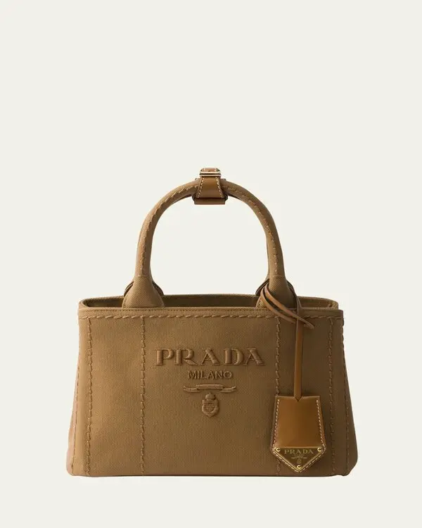 Prada Giardiniera Canvas Tote - Tabacco