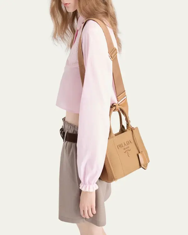 Prada Giardiniera Canvas Tote - Tabacco