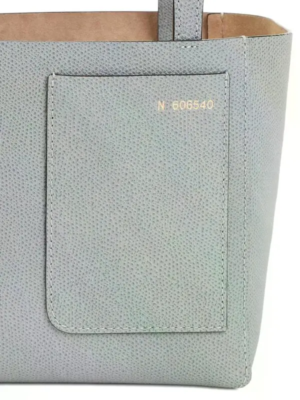 VALEXTRA Mini Leather Tote Bag - Blue