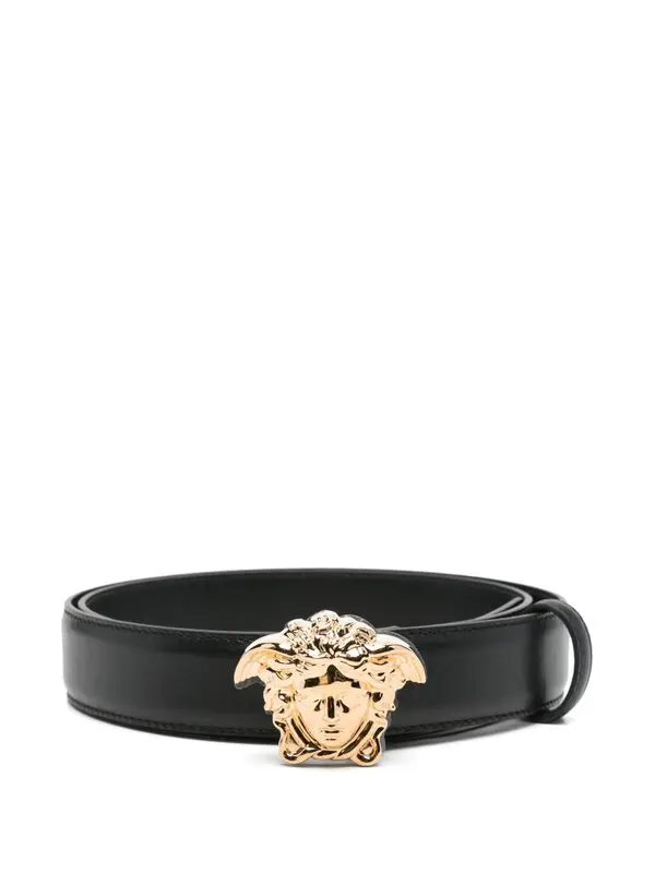 Gold Versace Ssense Belts La Medusa Leather Belt Cm Brown VERSACE US