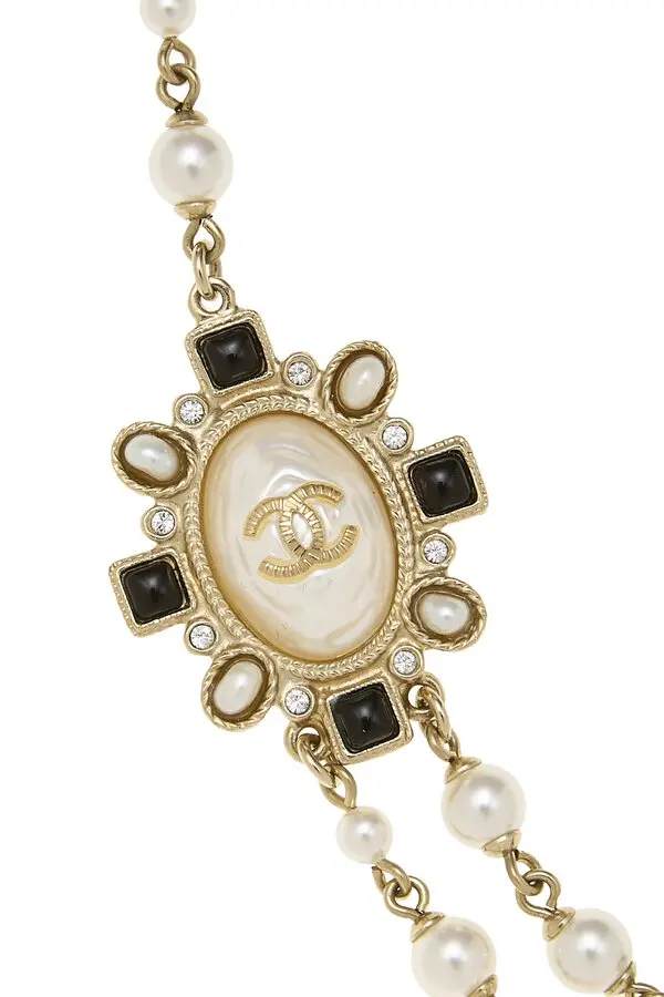 Chanel Cc Faux Pearl Necklace
