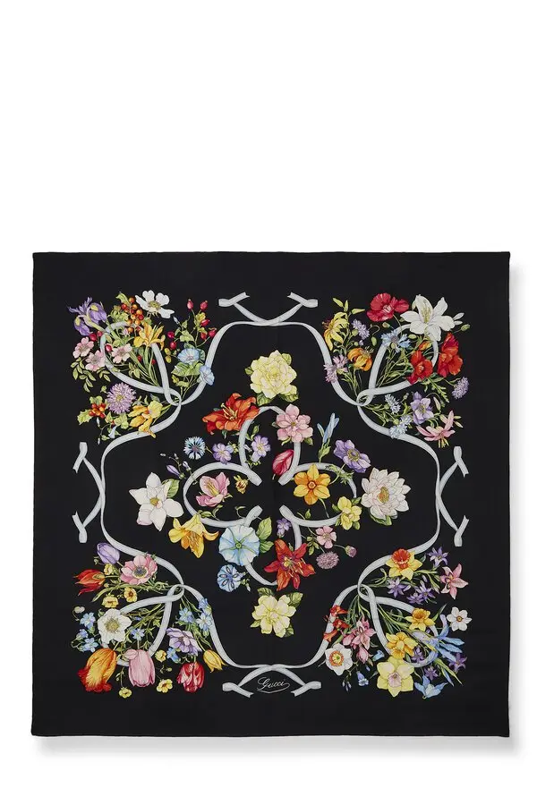 Gucci Silk Floral Scarf
