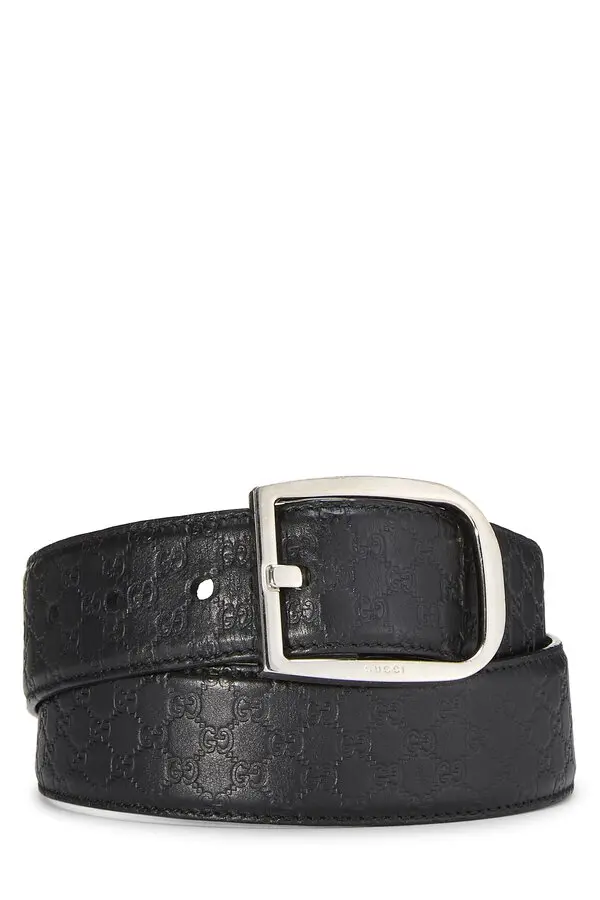 Gucci Leather Microguccissima Belt - Black