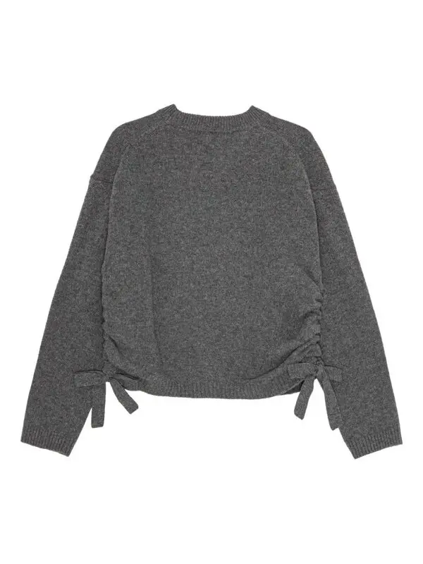 GANNI Ruched-detail Sweater - Grey