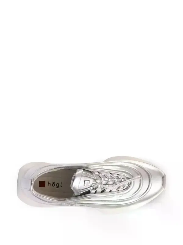 HOGL Metallic Wave Lace-up Sneakers