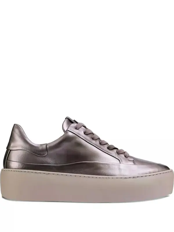 HOGL Illusion Metallic-leather Platform Sneakers
