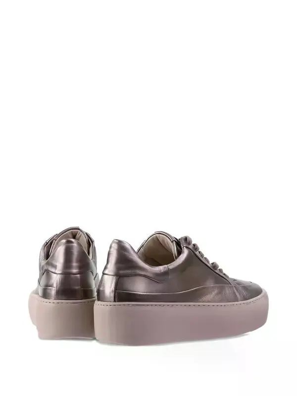 HOGL Illusion Metallic-leather Platform Sneakers