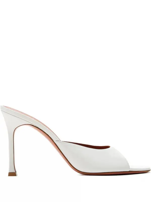 Amina Muaddi 95mm Leather Sandals