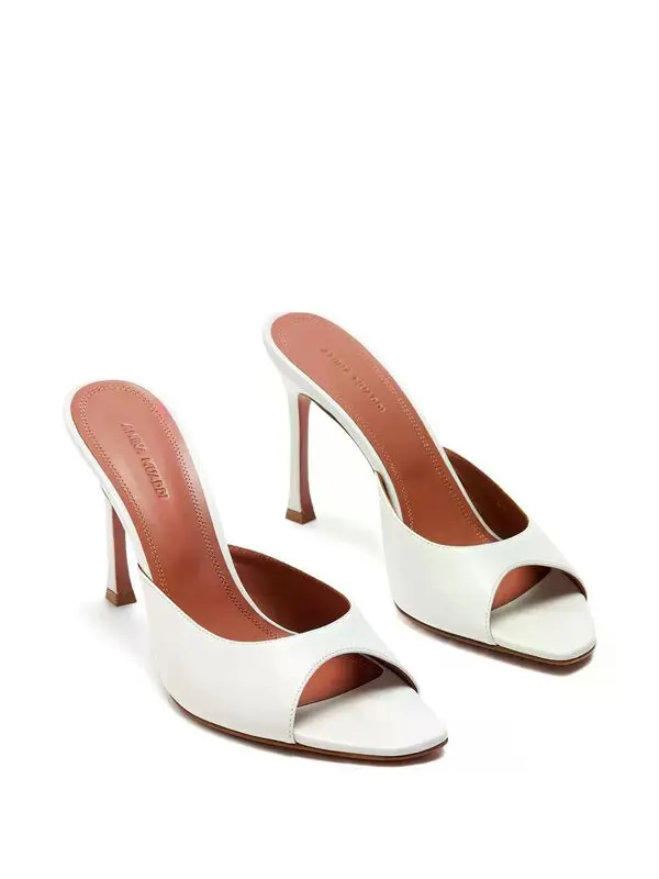 Amina Muaddi 95mm Leather Sandals